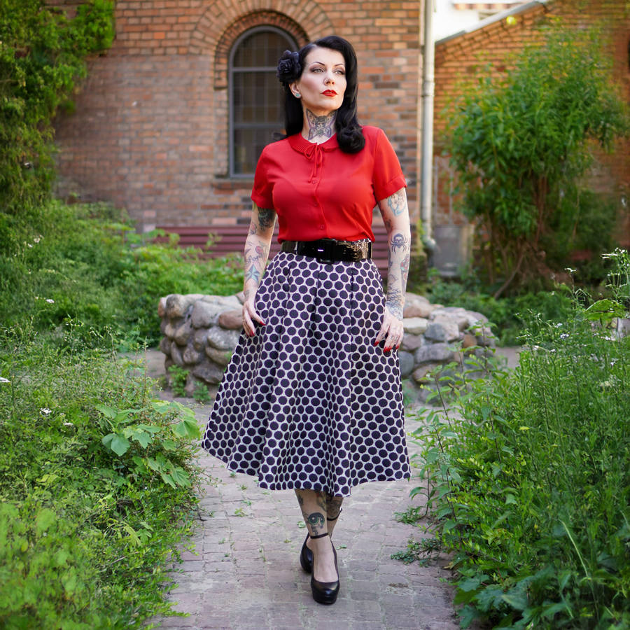 Tabitha Retro Circle Skirt - Tatyana Clothing