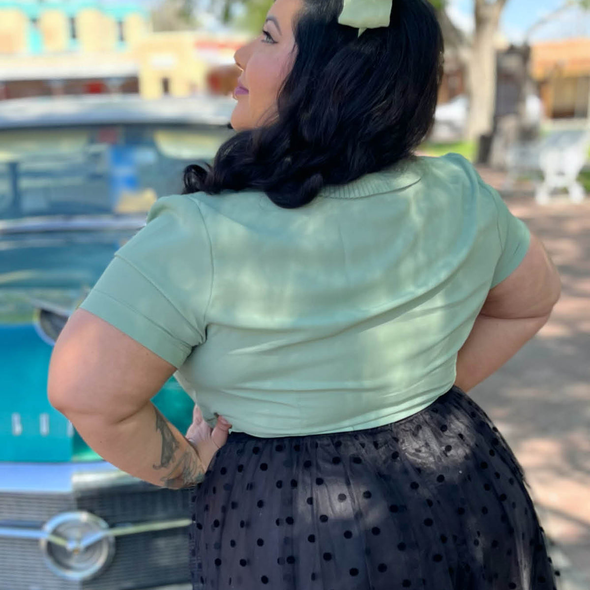 Ingrid Retro Blouse with Peter Pan Collar - Tatyana Clothing